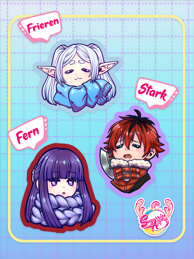 Frieren Stickers – Sugarries Art